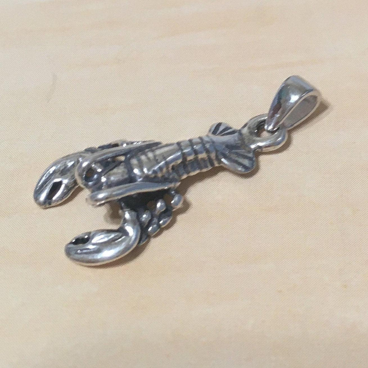 Unique Texan Crawfish Necklace, Sterling Silver Crawfish Charm Pendant ...