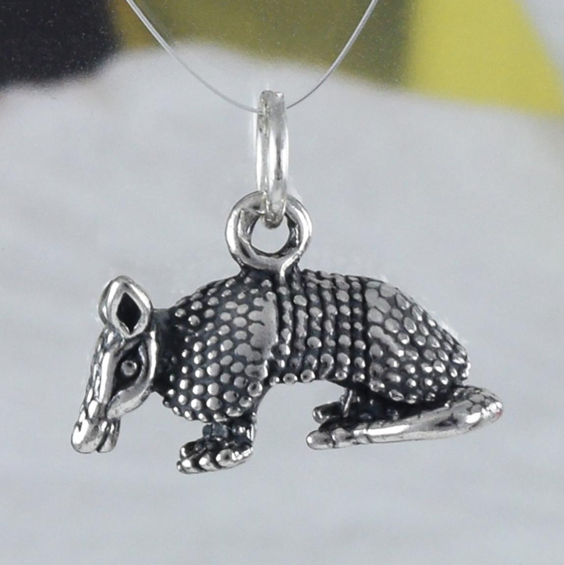 Unique Texan 3D Armadillo Necklace, Sterling Silver Armadillo Charm Pe ...